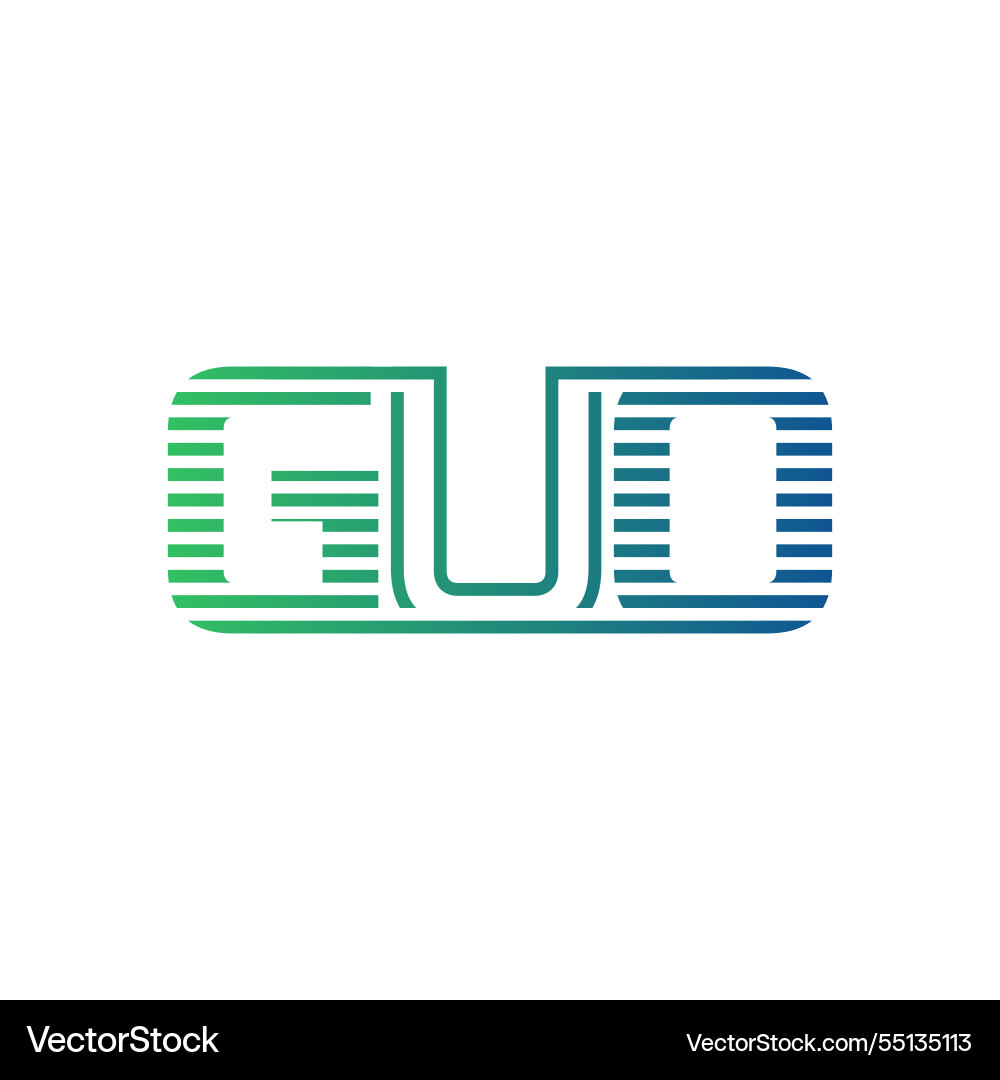 Modern guo logo design letter minimalist Vector Image