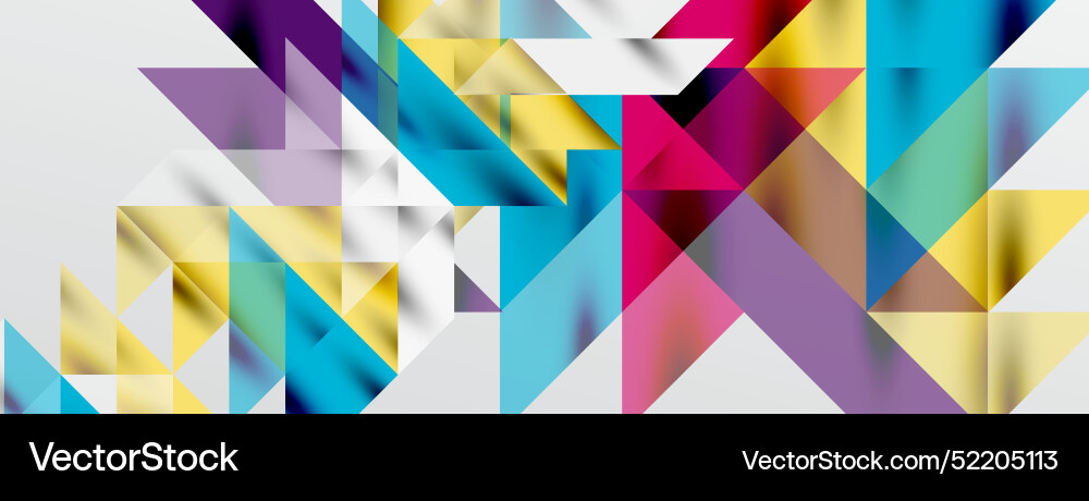 Tech minimal overlapping triangle shapes elements Vector Image