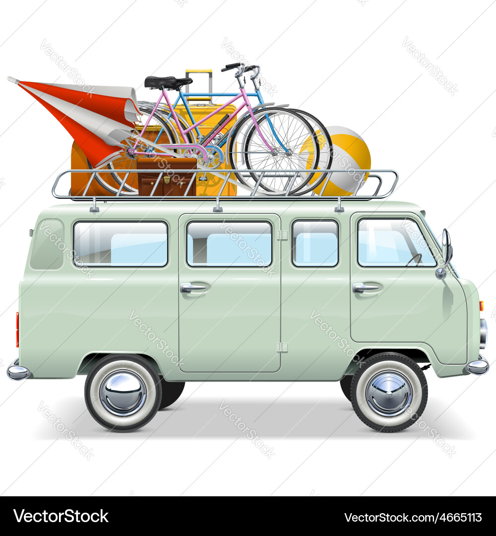 Travel car Royalty Free Vector Image - VectorStock