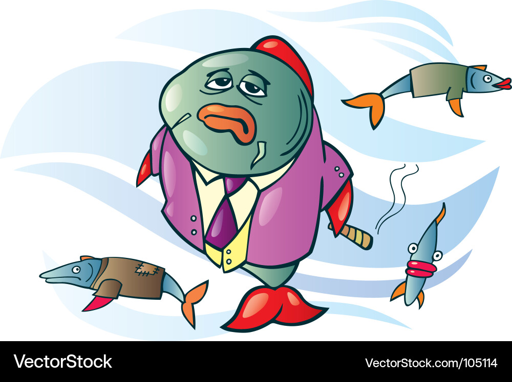 Big fish Royalty Free Vector Image - VectorStock