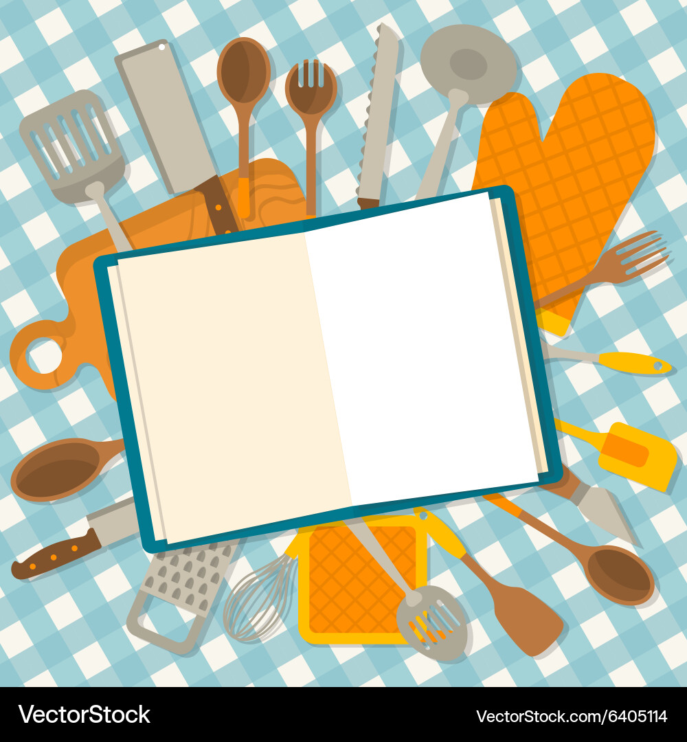 Cookbook concept Royalty Free Vector Image - VectorStock