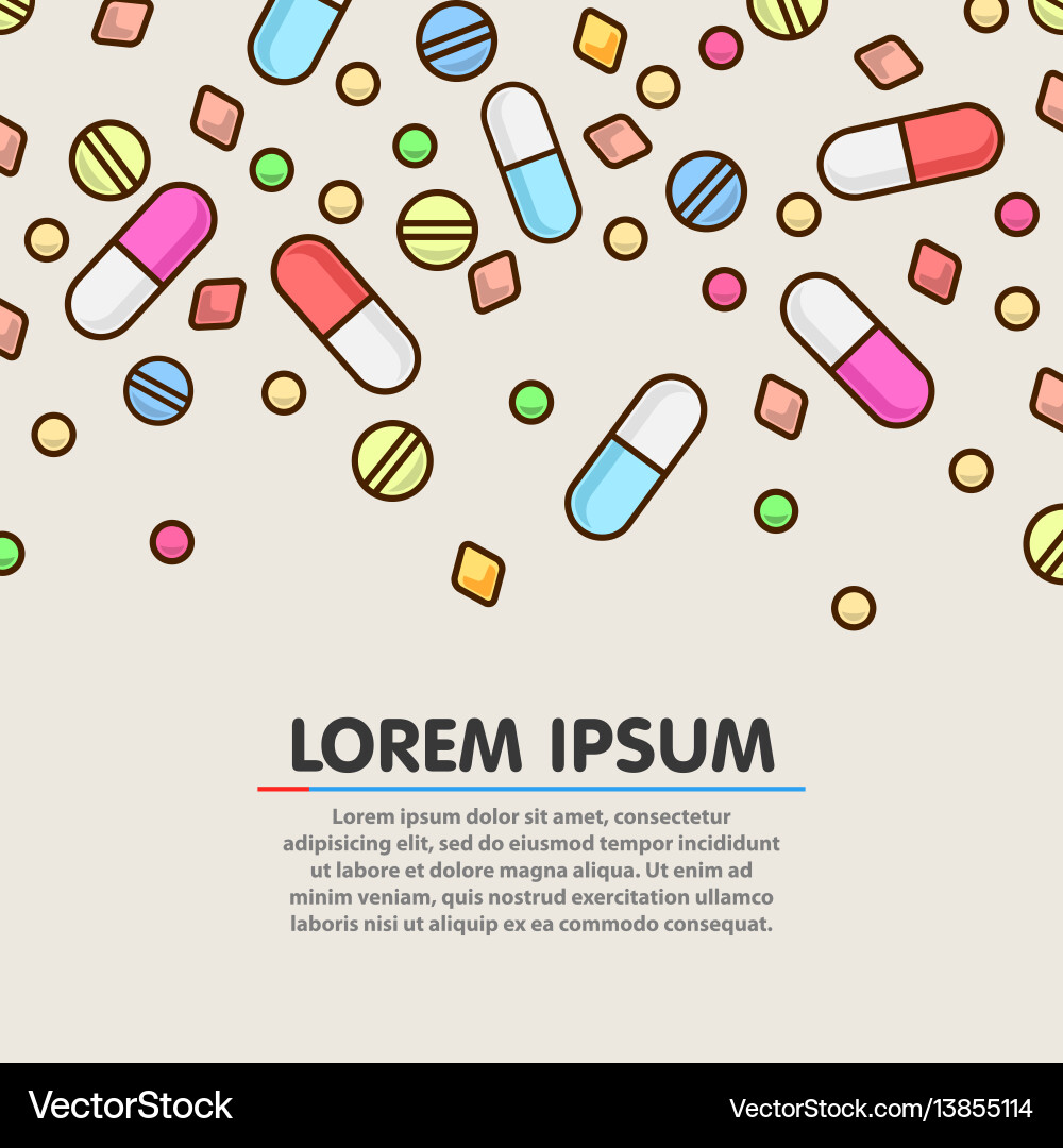 Medical Pills Pattern - Seamless Royalty Free Vector Image