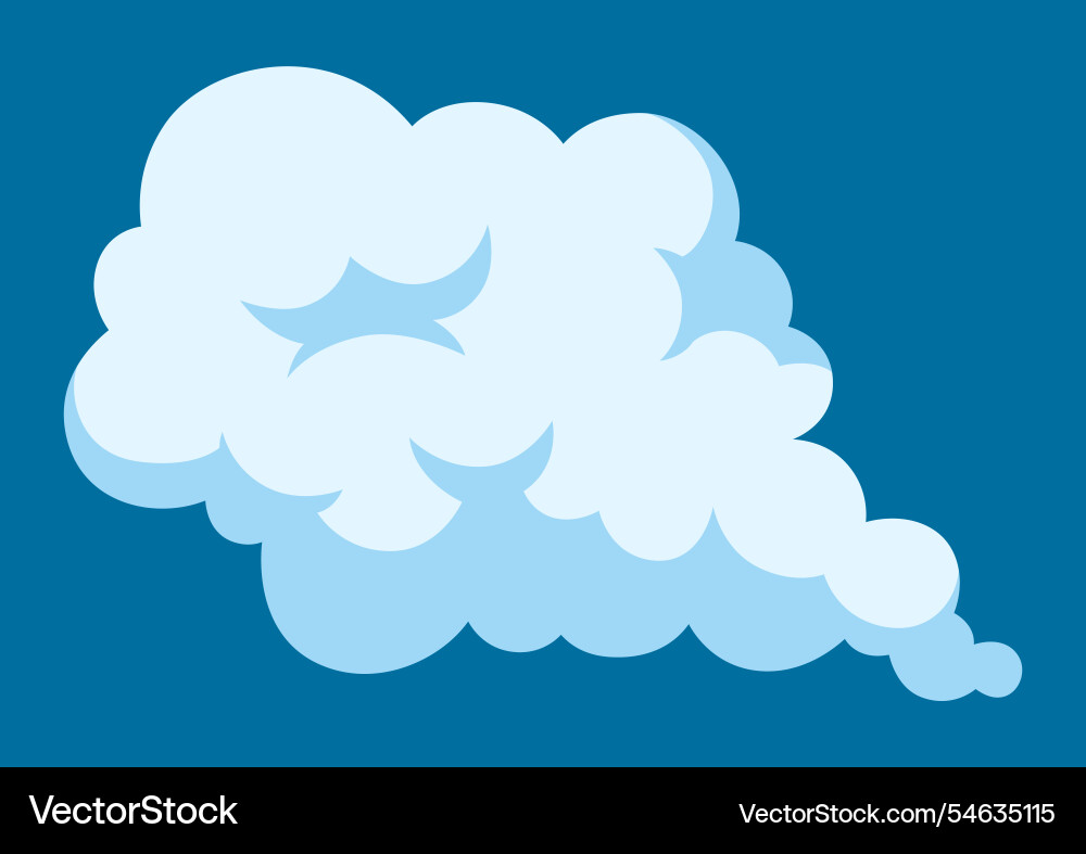 Cartoon of smoke comic image Royalty Free Vector Image