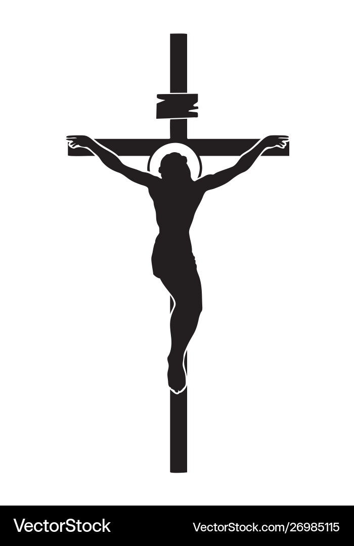 Crucifixion jesus christ a religious symbol Vector Image