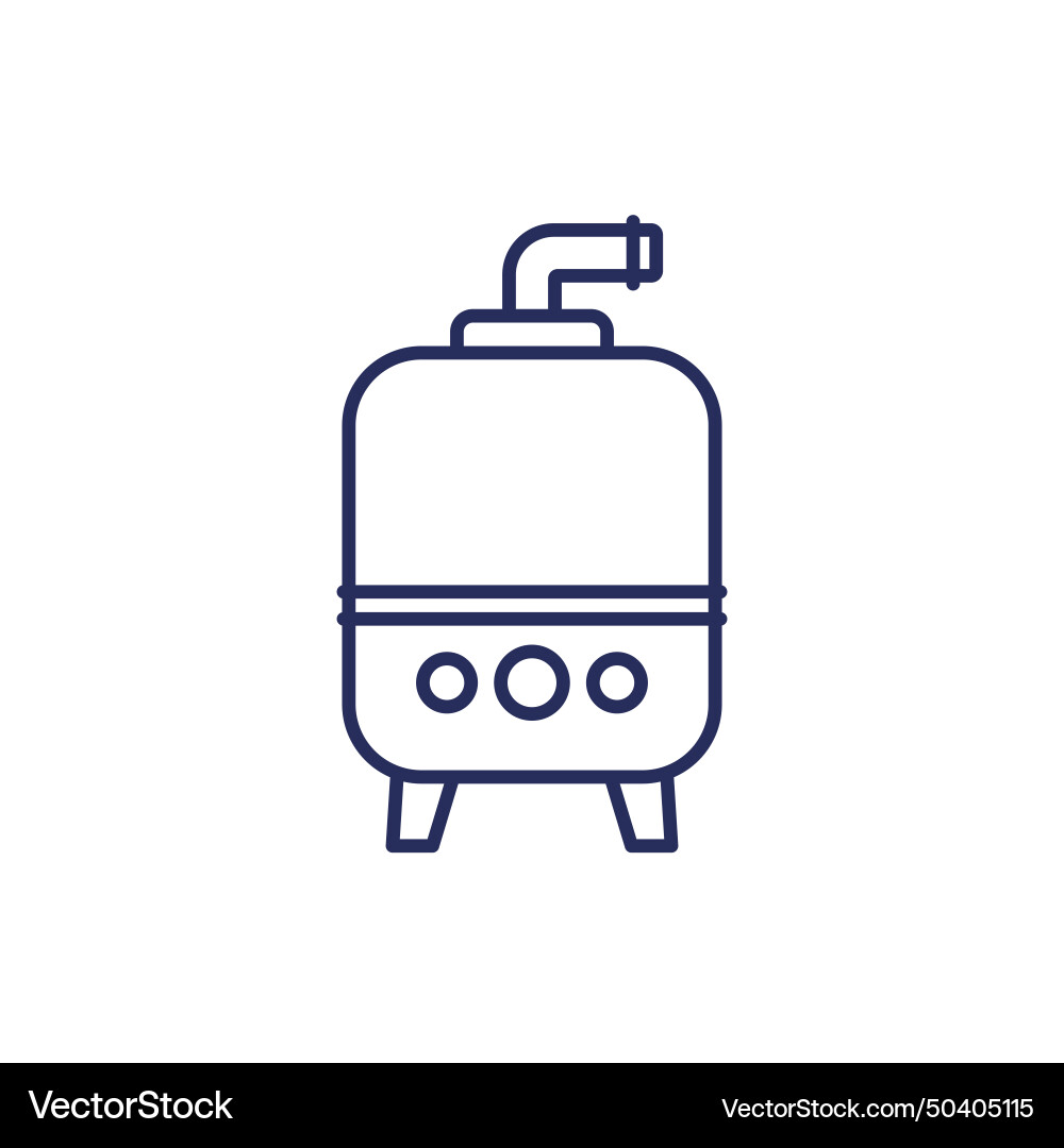 Fermentation icon with a tank line Royalty Free Vector Image
