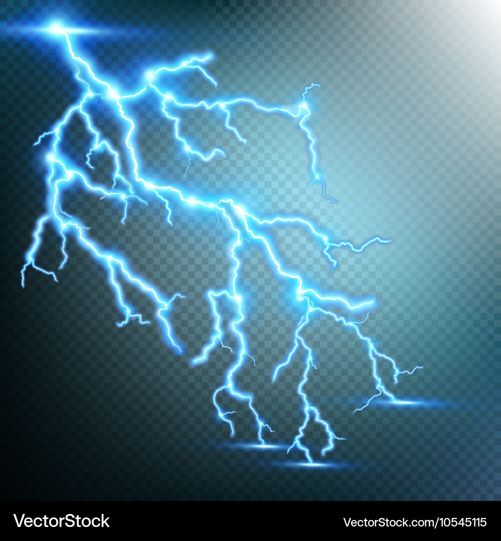 Thunder-storm and lightnings eps 10 Royalty Free Vector