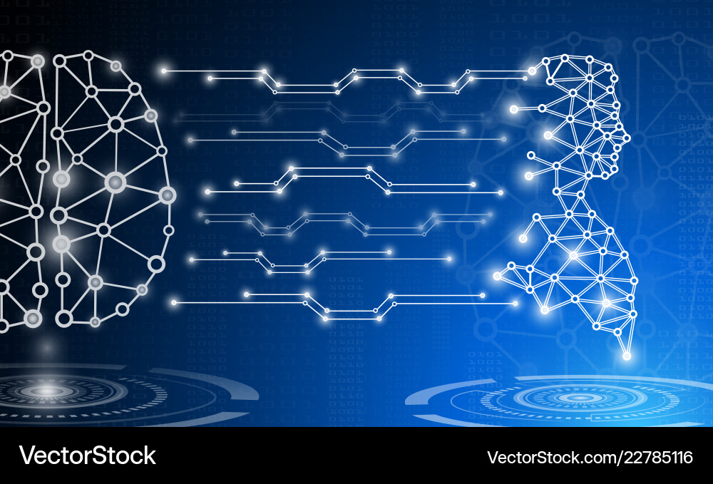 Abstract background technology concept in blue Vector Image