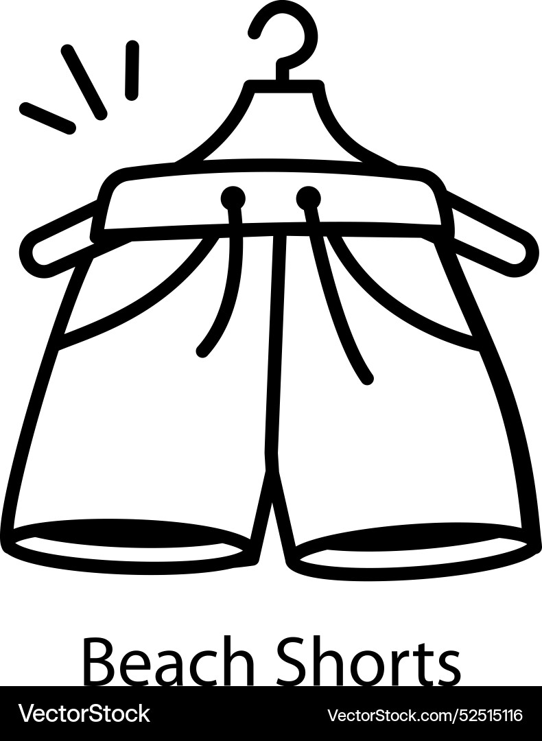 Beach shorts Royalty Free Vector Image - VectorStock