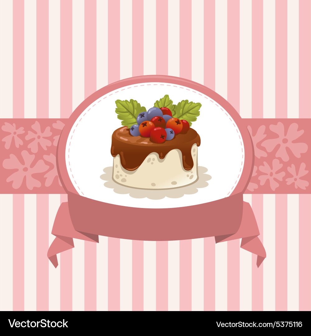 Card design with cupcake Royalty Free Vector Image