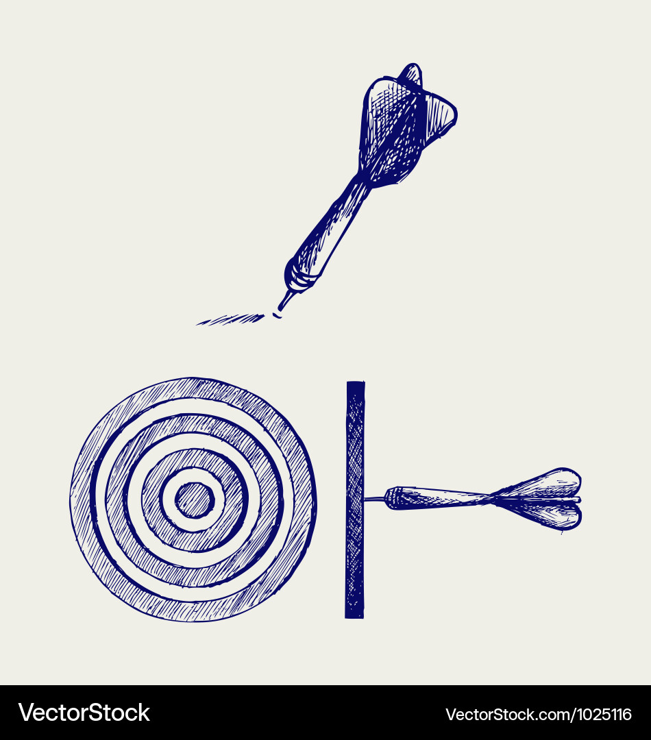 Doodle Target Sketch Royalty Free Vector Image
