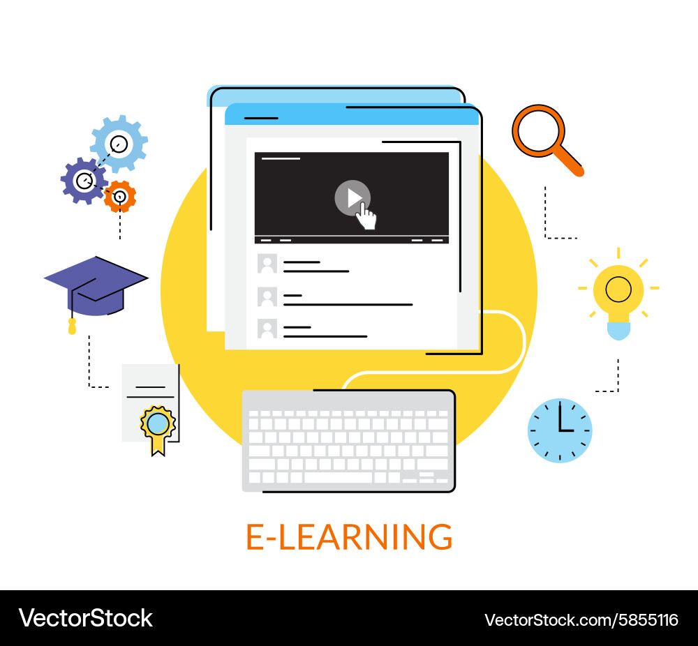 E-learning Royalty Free Vector Image - VectorStock