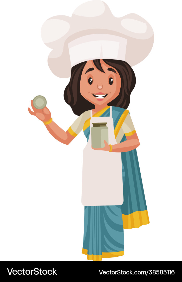 Lady chef cartoon character Royalty Free Vector Image