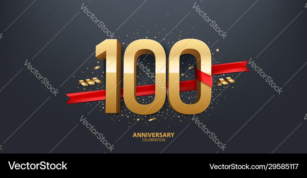 100th Anniversary Celebration Background Vector Image