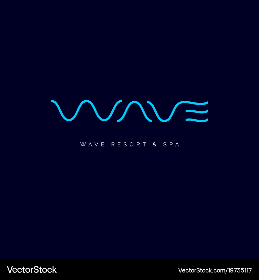 Aqua Wave Spa Logo Royalty Free Vector Image - VectorStock