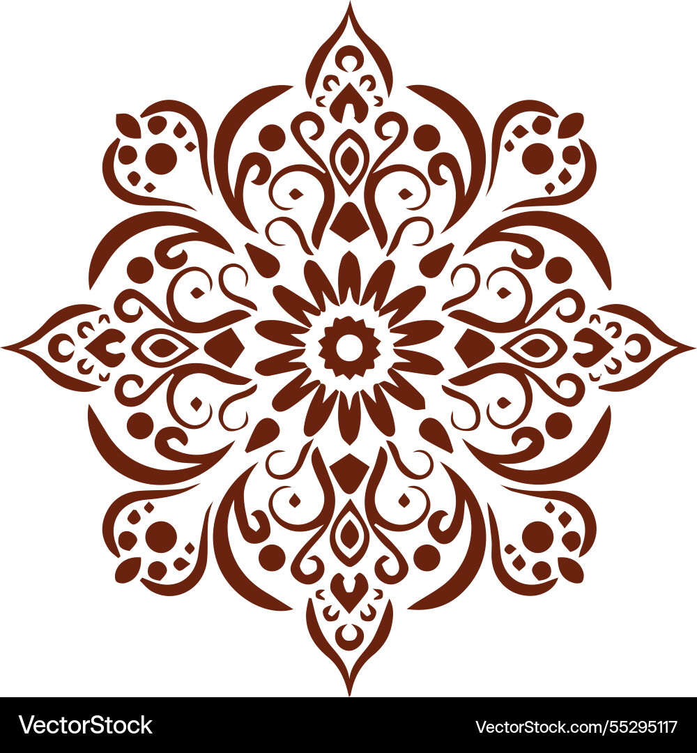 Beautiful flower art and mandala design Royalty Free Vector