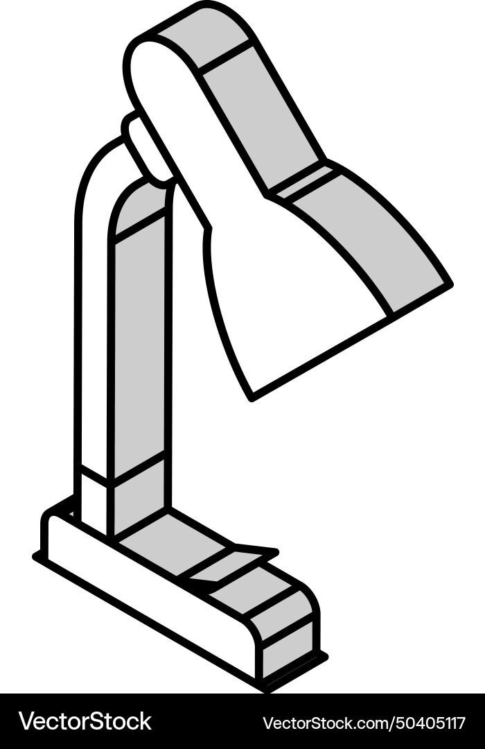 Desk table lamp isometric icon Royalty Free Vector Image