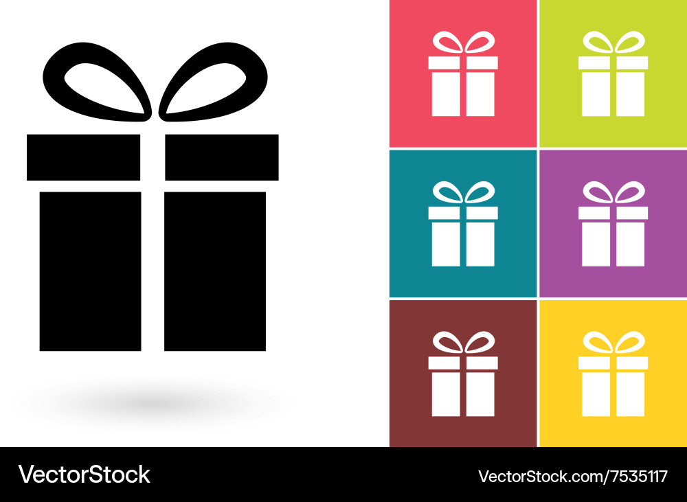 Gift icon or symbol Royalty Free Vector Image - VectorStock