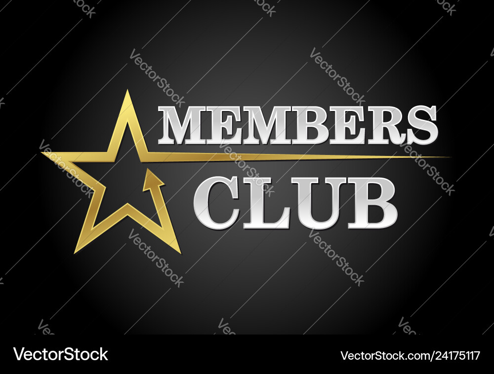 Members club Royalty Free Vector Image - VectorStock