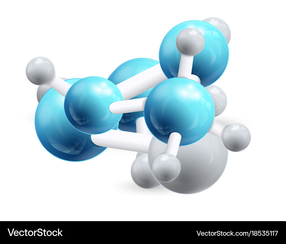 Model of 3d molecule object Royalty Free Vector Image