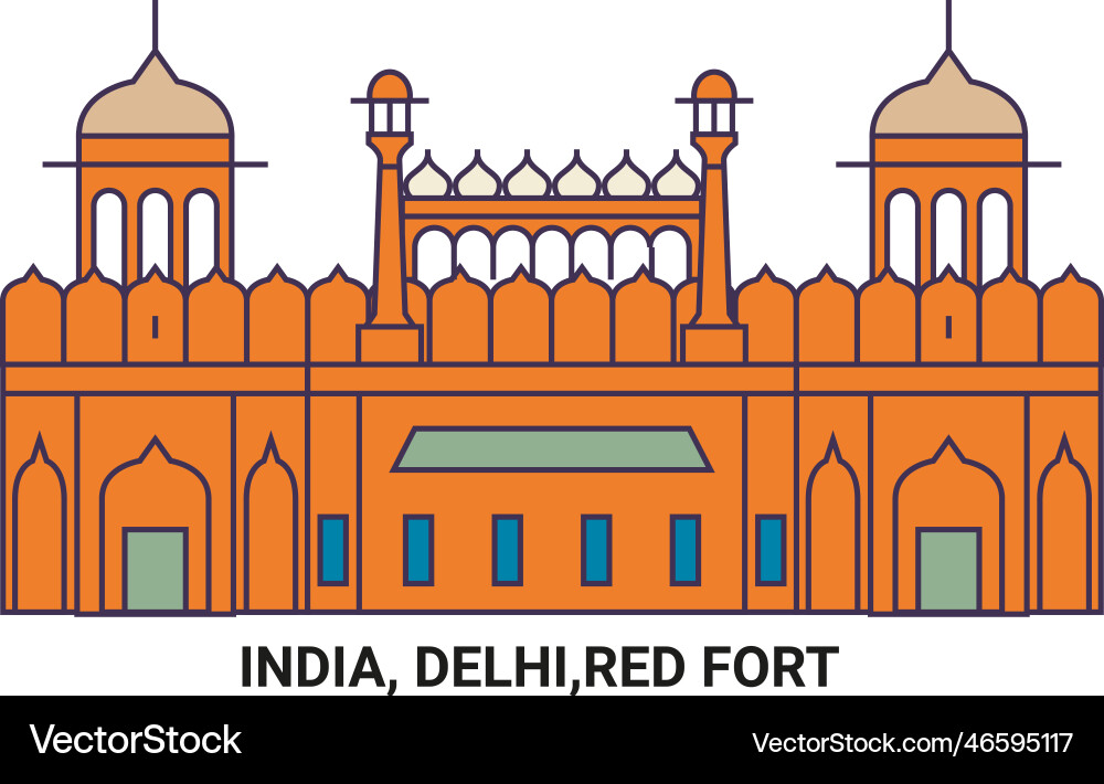 Easy Drawing Of Red Fort