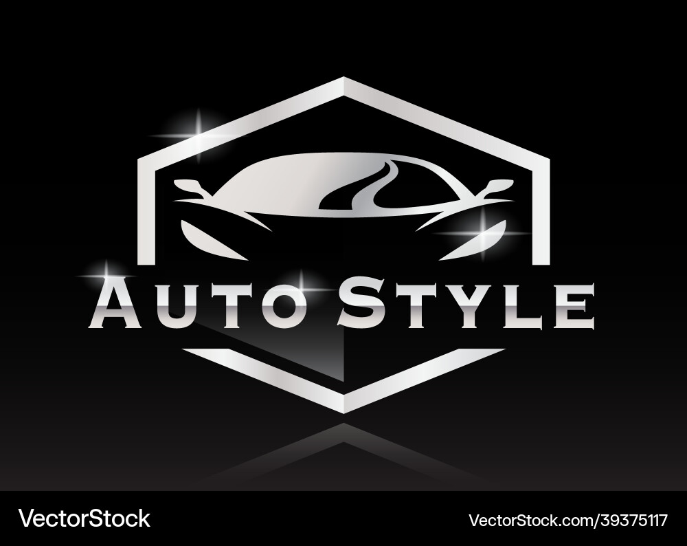 Sports car auto style logo Royalty Free Vector Image