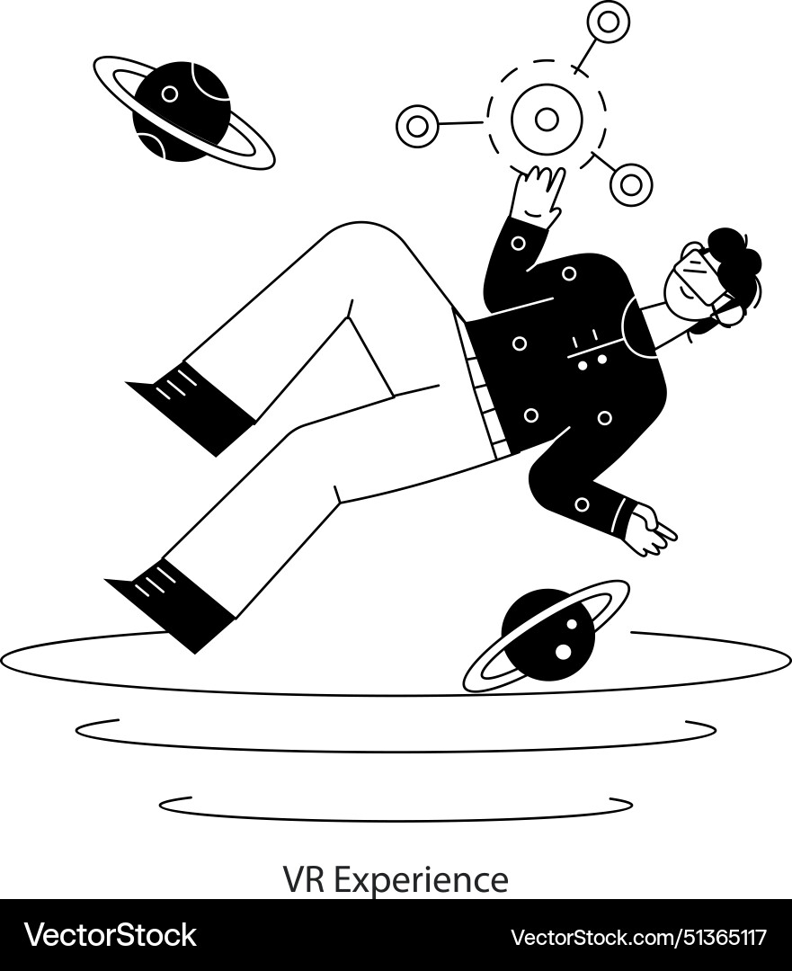 Vr experience Royalty Free Vector Image - VectorStock