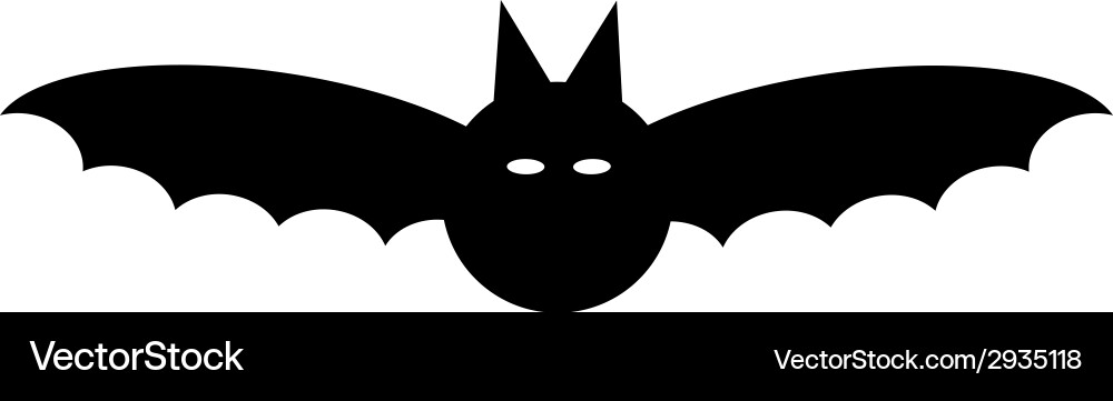 Black bat Royalty Free Vector Image - VectorStock
