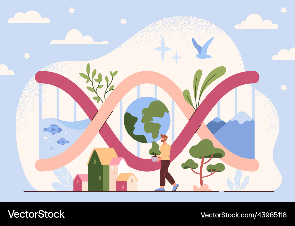 Dna gene variety concept Royalty Free Vector Image
