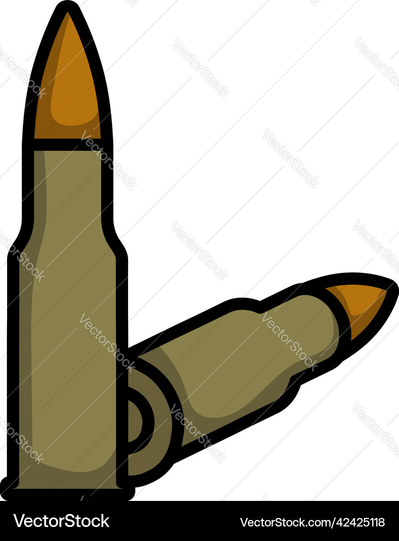 Icon of rifle ammo Royalty Free Vector Image - VectorStock