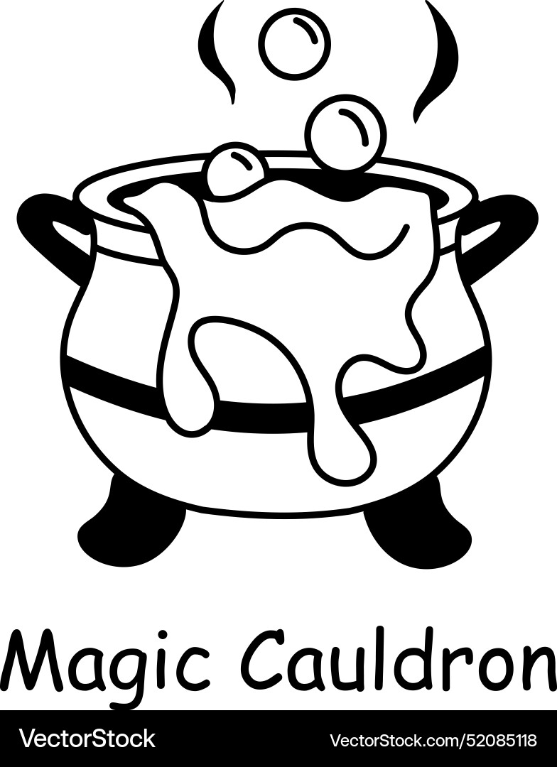 Magic cauldron Royalty Free Vector Image - VectorStock