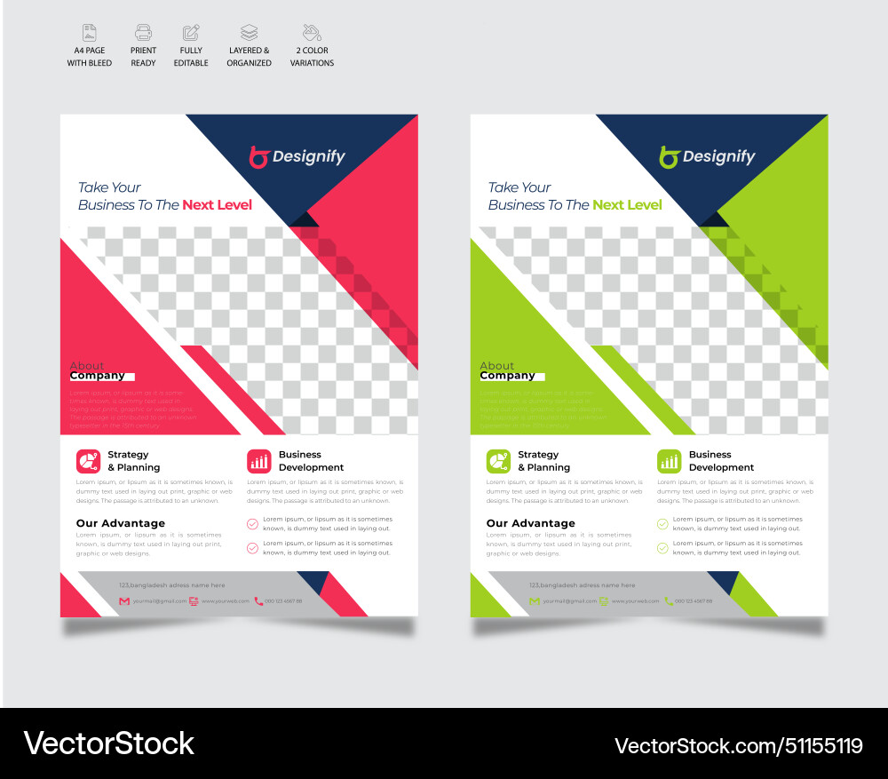 Business corporate creative leaflet design Vector Image