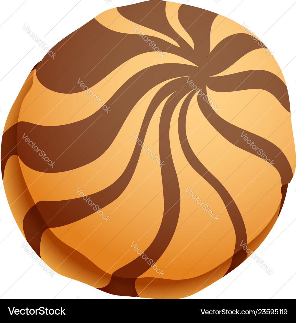 Choco biscuit icon cartoon style Royalty Free Vector Image