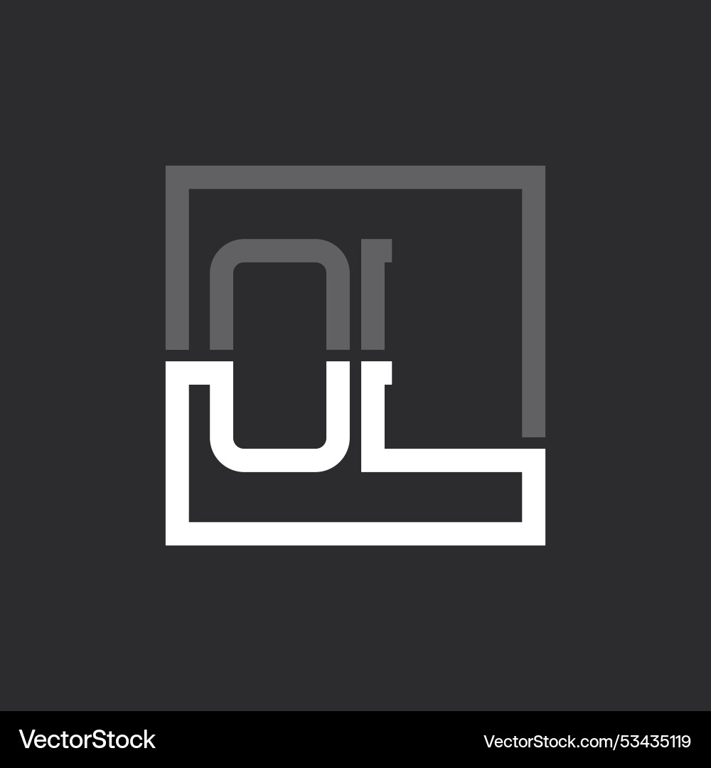 Creative modern minimalist ol letter logo design Vector Image