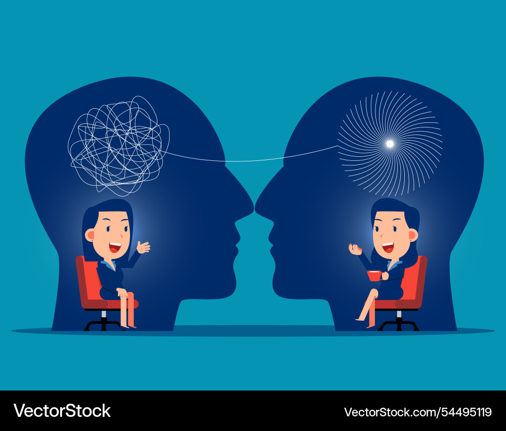 Emotions and talking about frustration stress Vector Image