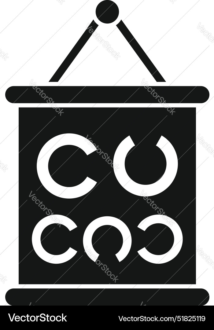 Eye test chart hanging for vision examination Vector Image