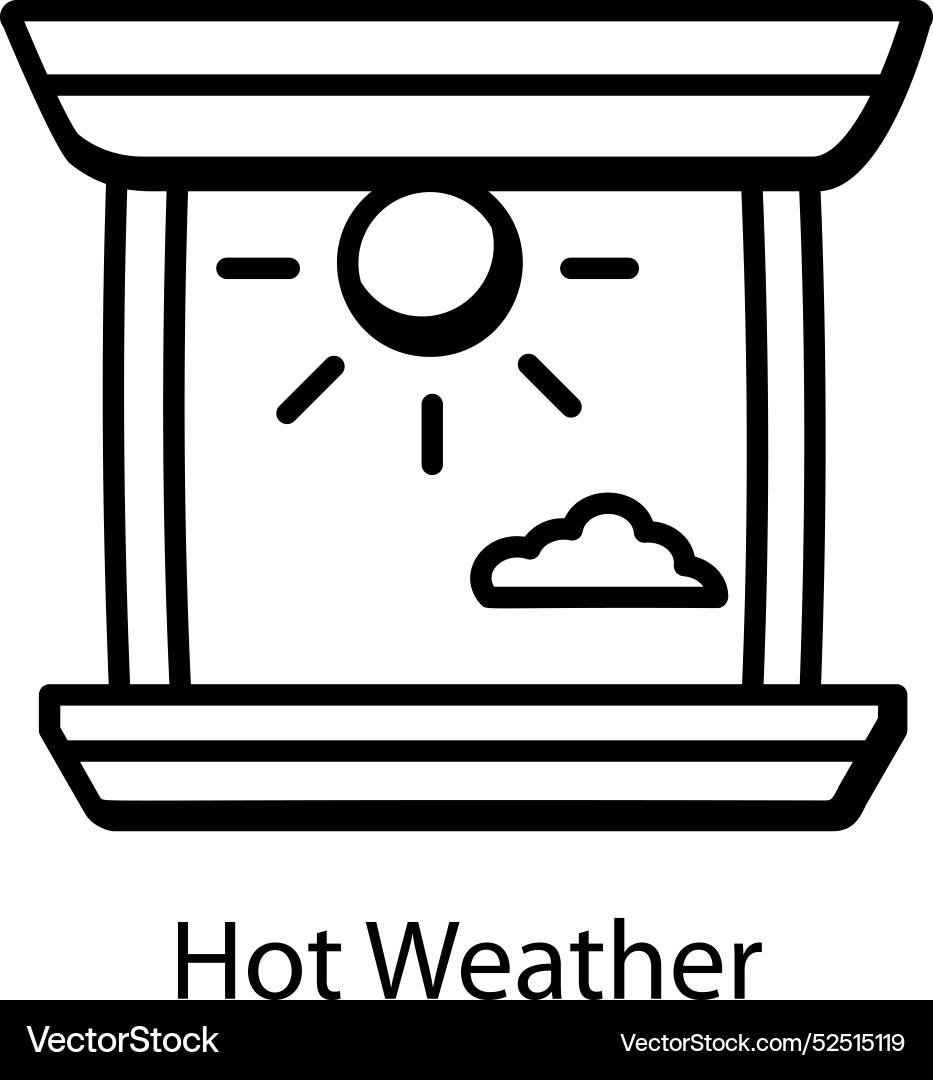 Hot weather Royalty Free Vector Image - VectorStock