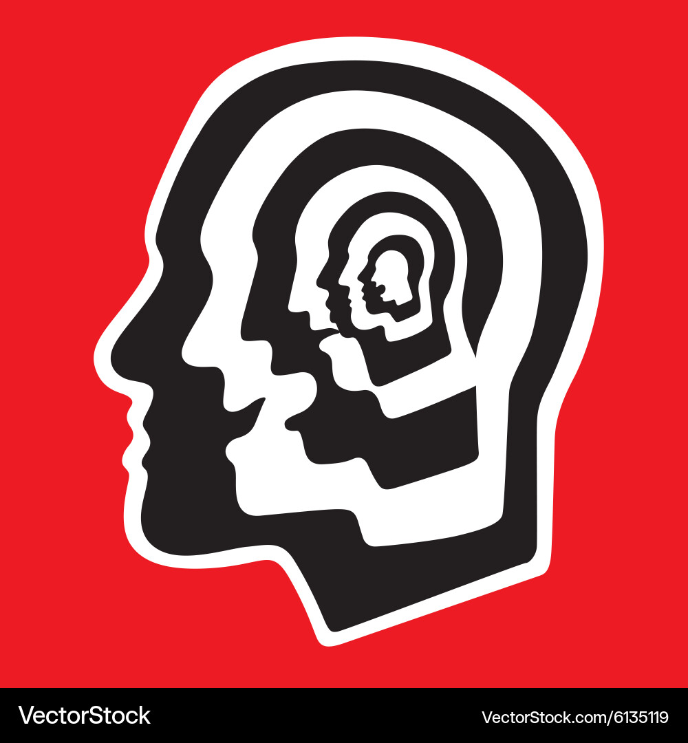 Human brain psychology Royalty Free Vector Image