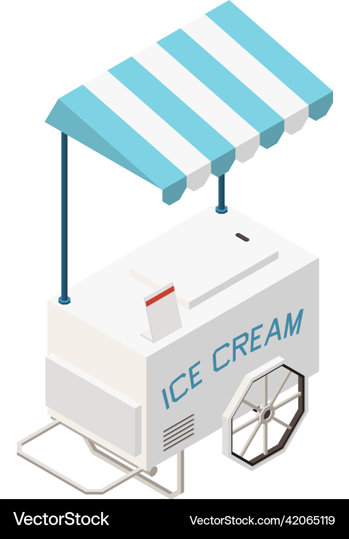 Ice cream cart icon Royalty Free Vector Image - VectorStock