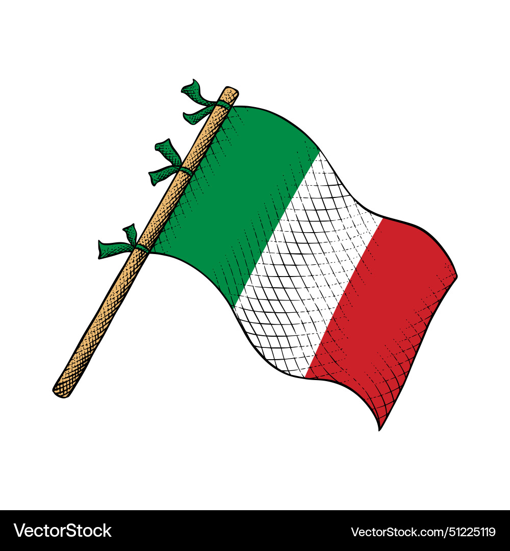 Italy flag Royalty Free Vector Image - VectorStock