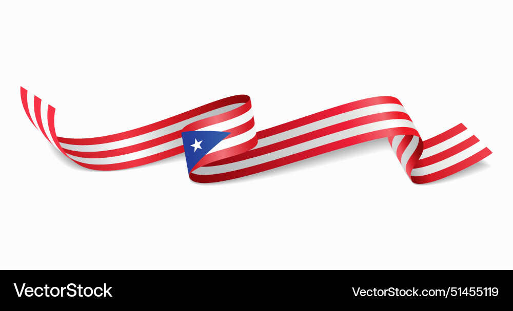 Puerto rican flag wavy abstract background Vector Image