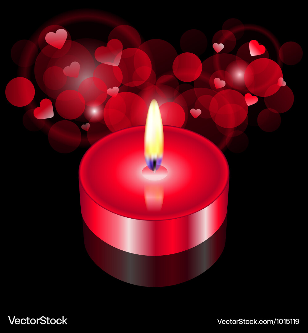 Red candle Royalty Free Vector Image - VectorStock