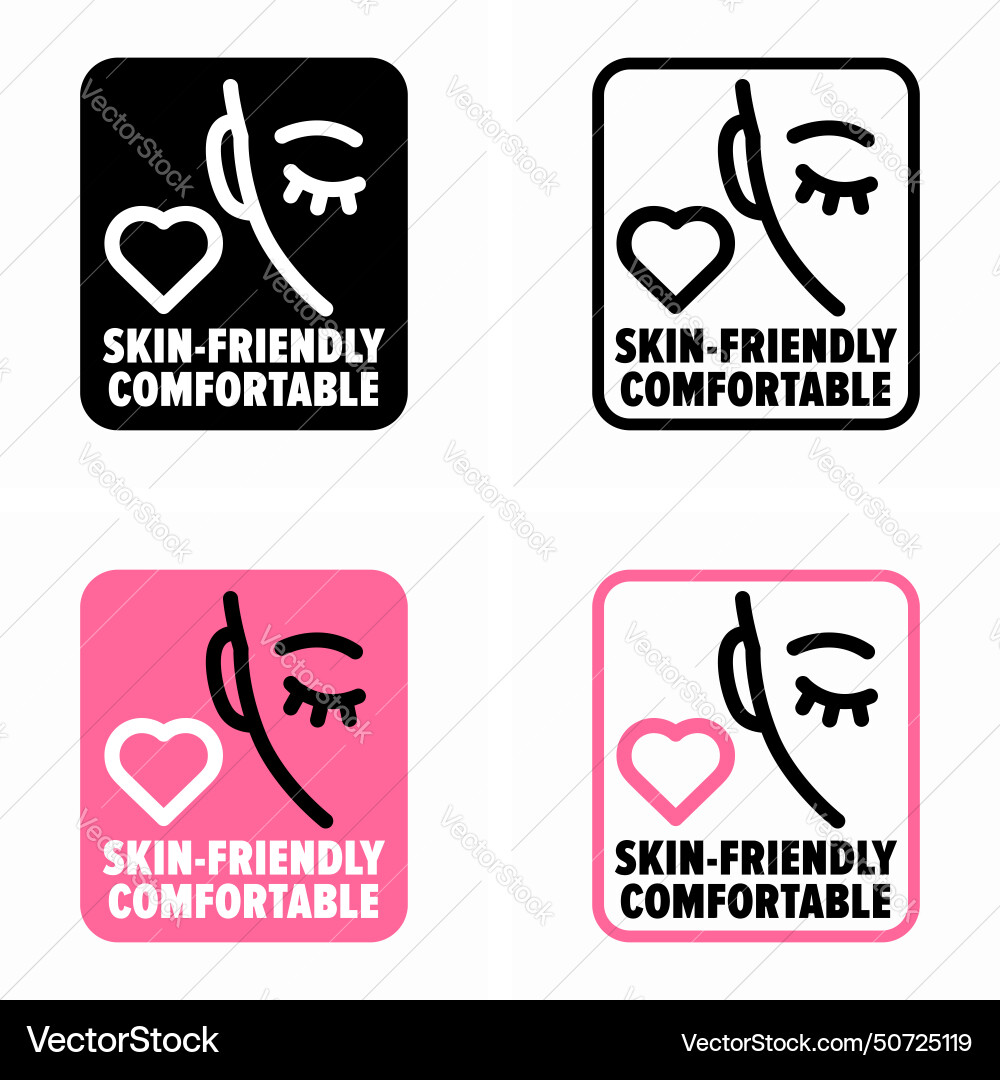 Skin friendly comfortable information sign Vector Image