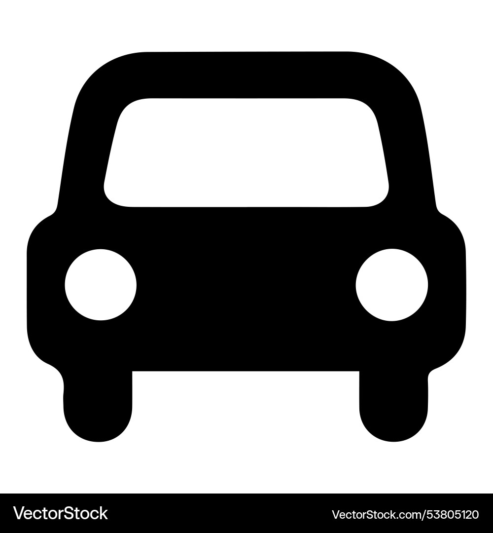 A black color car icon Royalty Free Vector Image