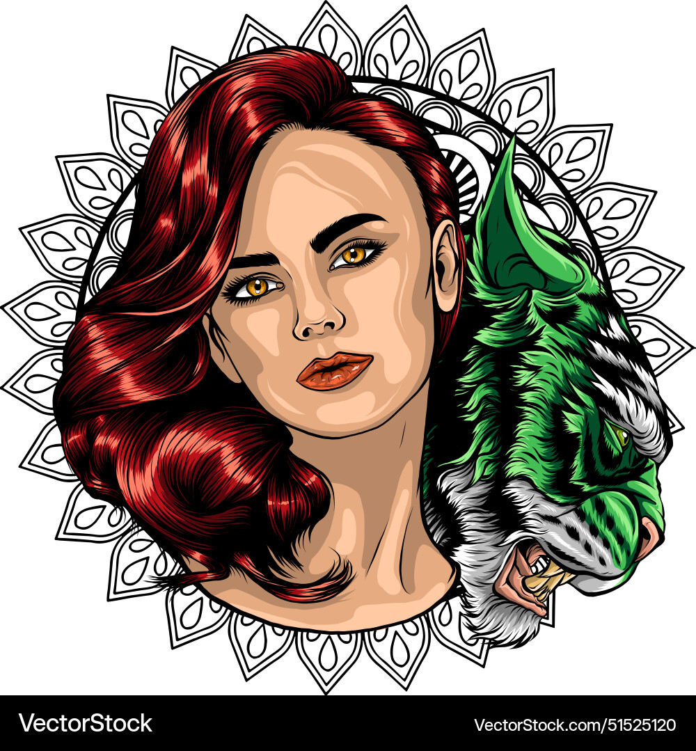 Beautiful face woman art Royalty Free Vector Image