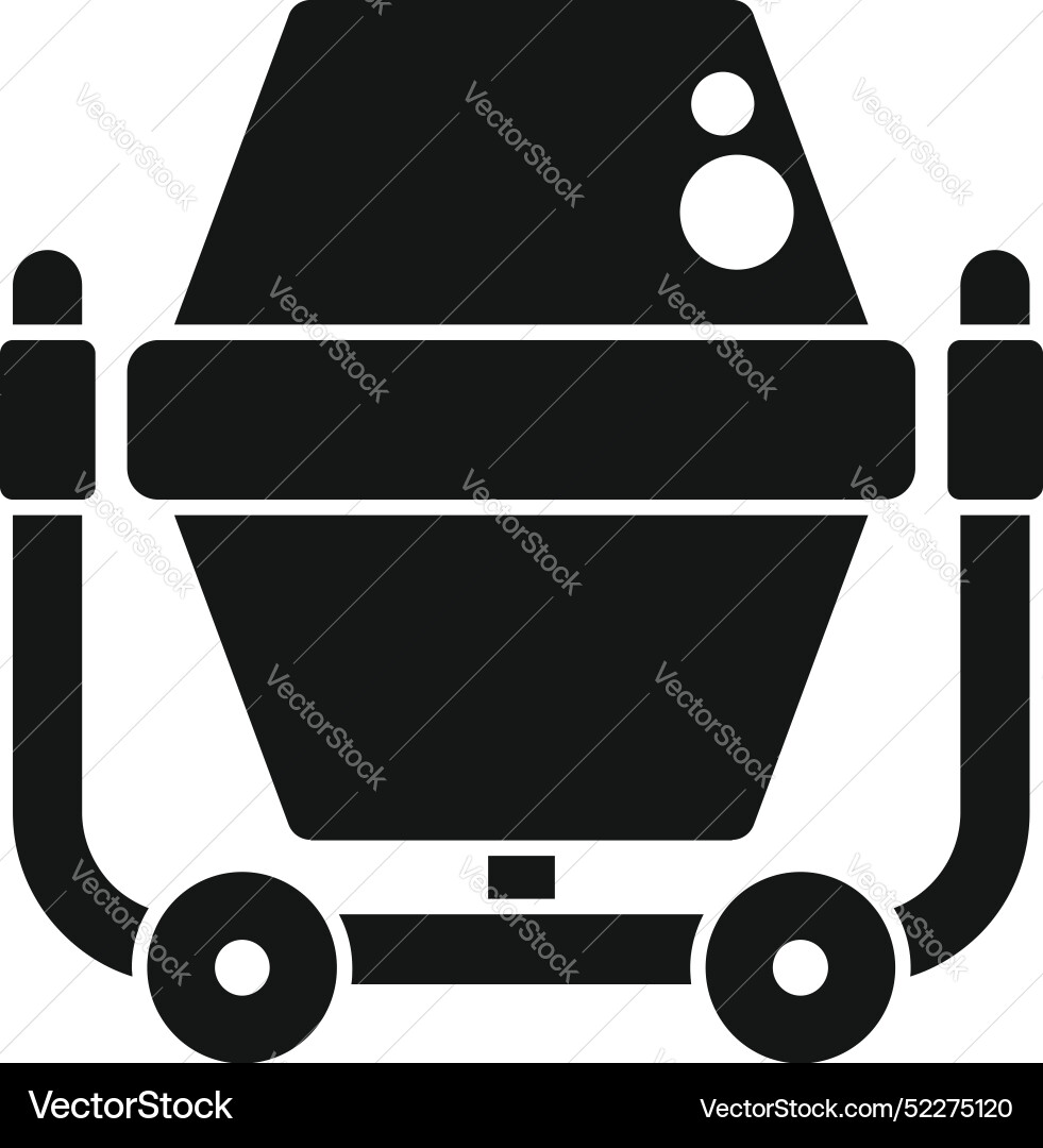 Concrete mixer machine mixing cement Royalty Free Vector