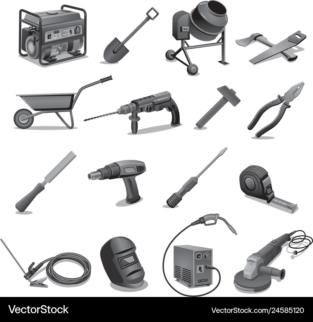 Construction work tools Royalty Free Vector Image