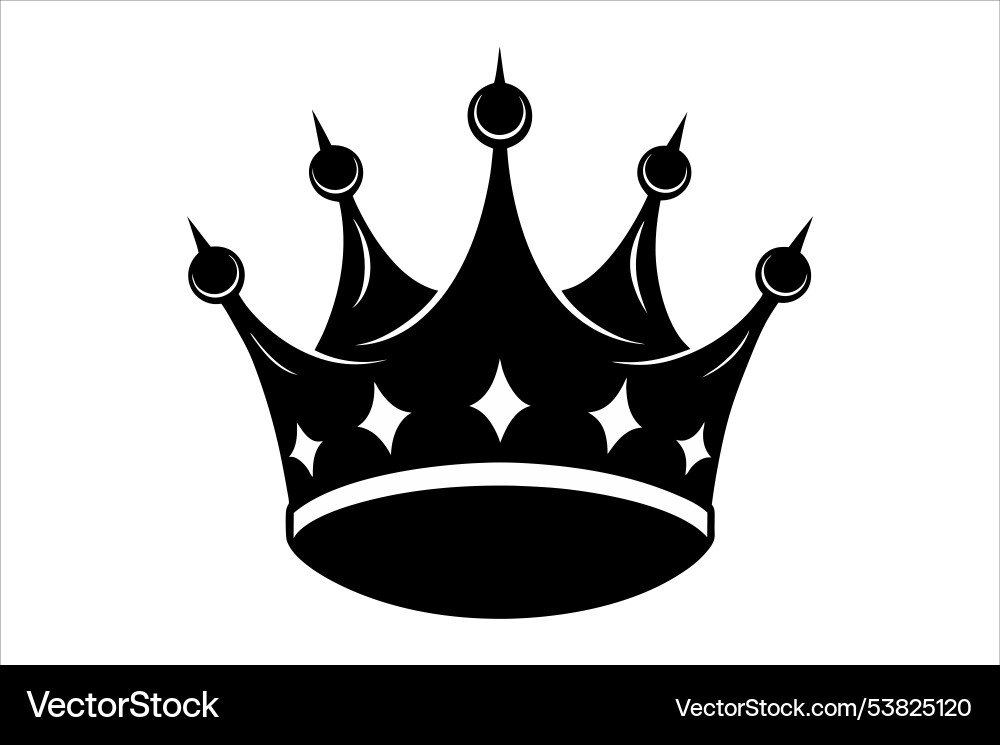Crown silhouette Royalty Free Vector Image - VectorStock