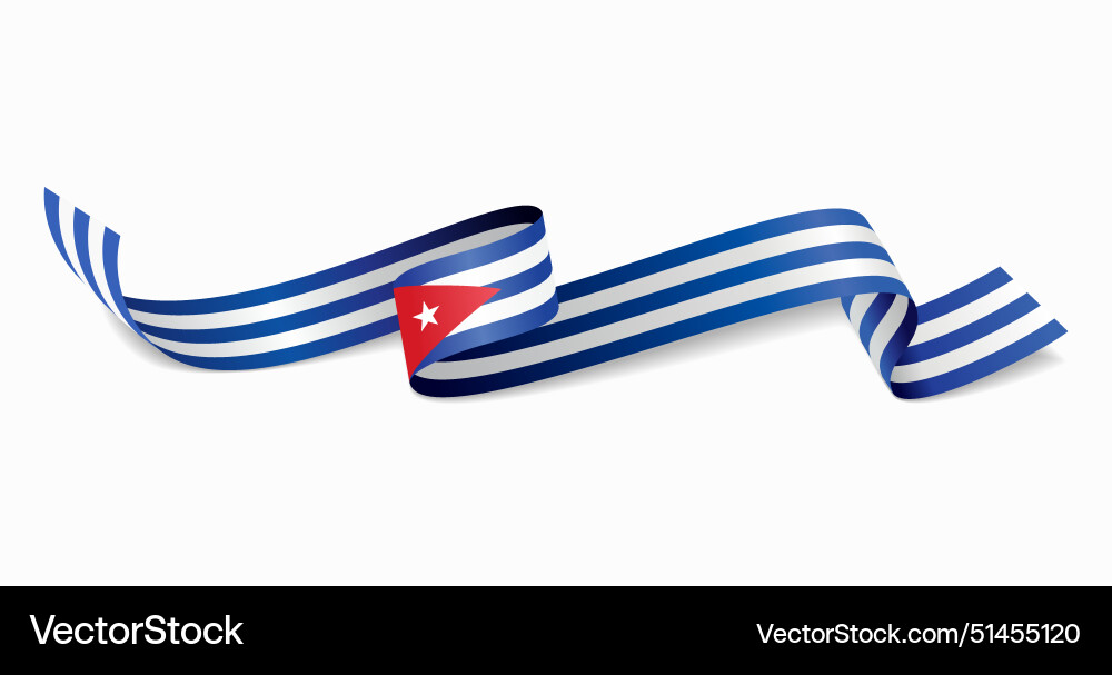 Cuban flag wavy abstract background Royalty Free Vector