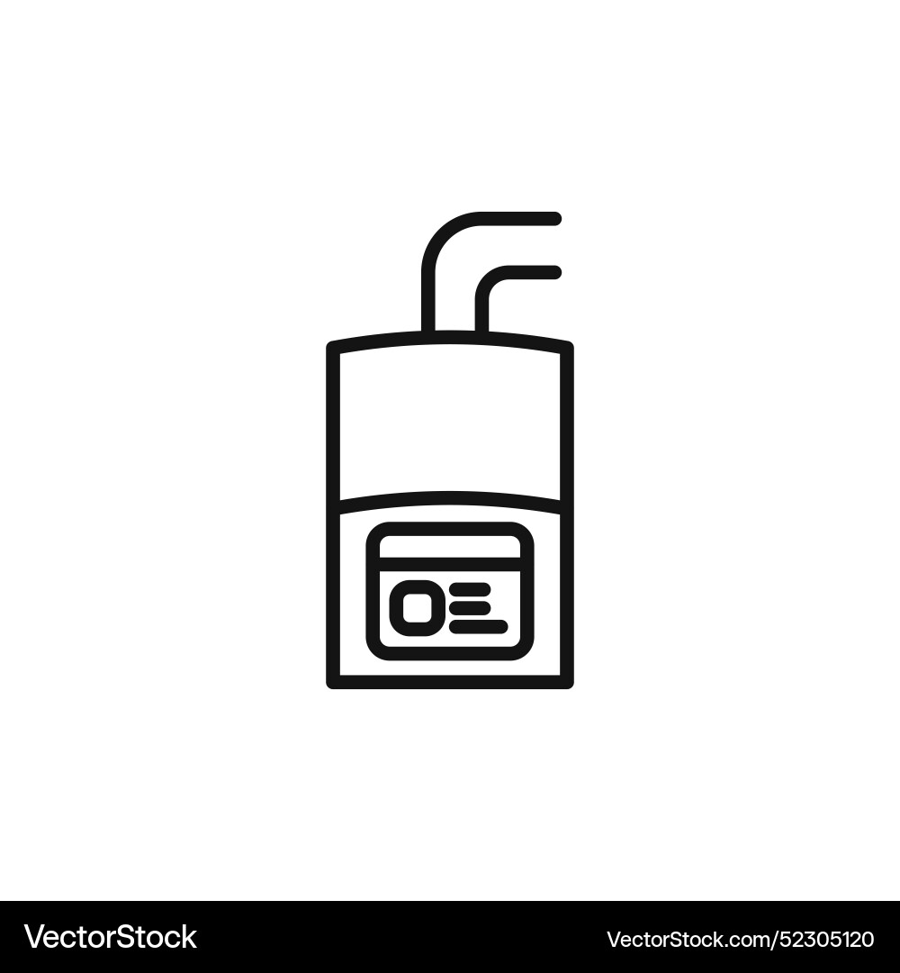 Electric heating boiler icon outline collection Vector Image