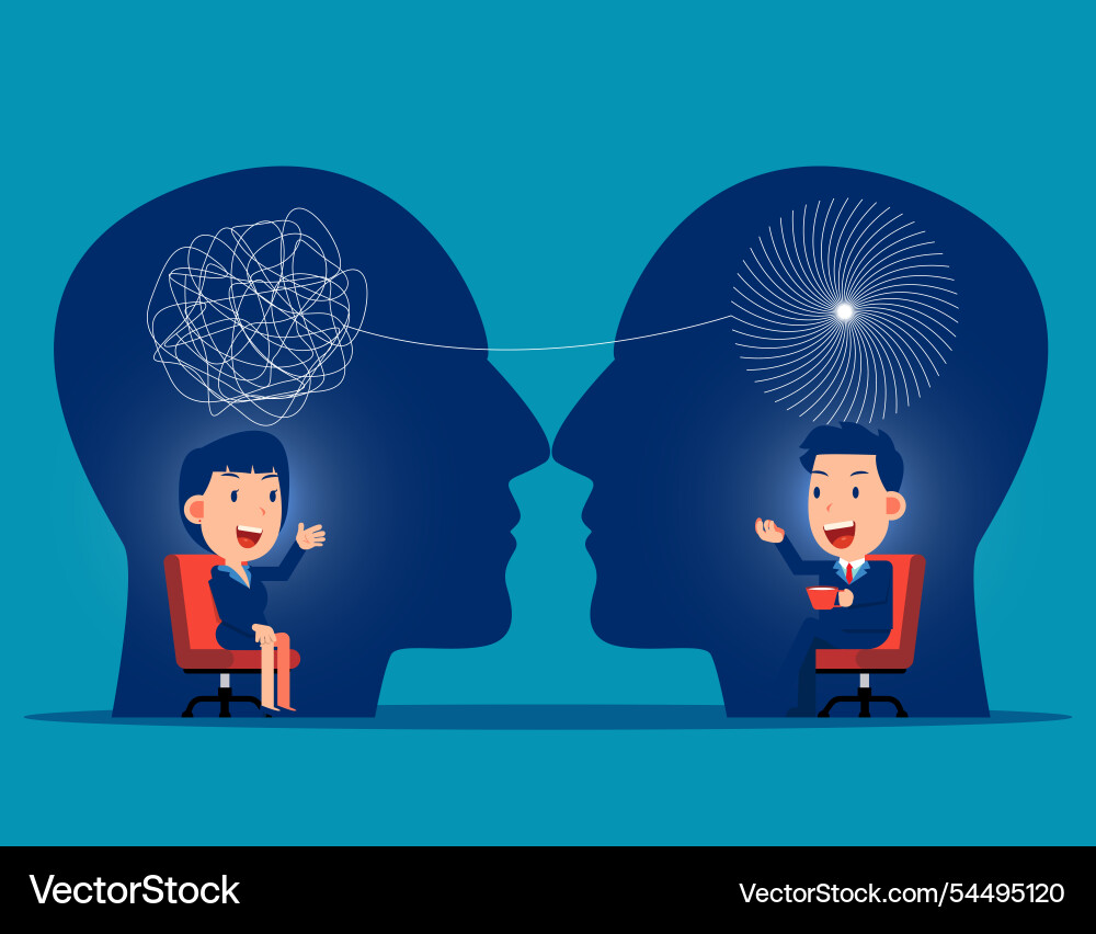 Emotions and talking about frustration stress Vector Image
